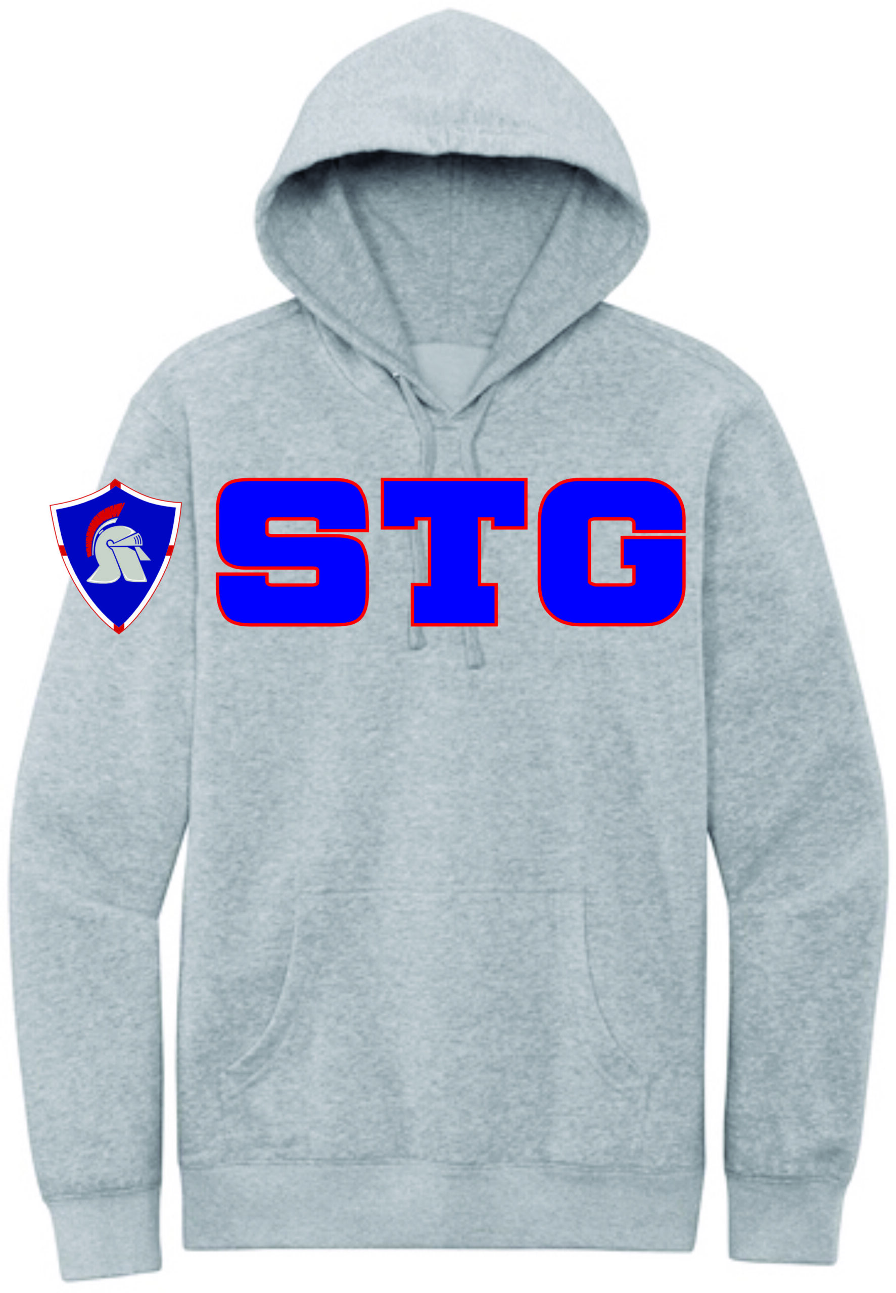 Light Grey Heather Men’s & Youth Hoodie with Sublimated Twill Logo ...