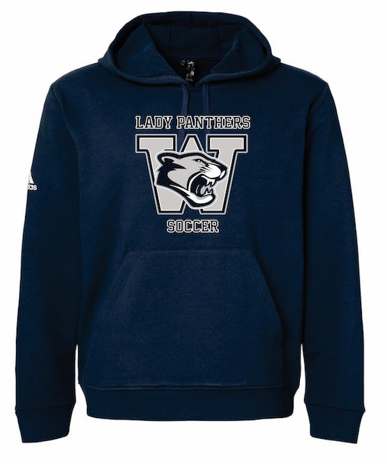 Navy Blue Adidas Hoodie with Logo- PMWS | Battaglias Sporting Goods